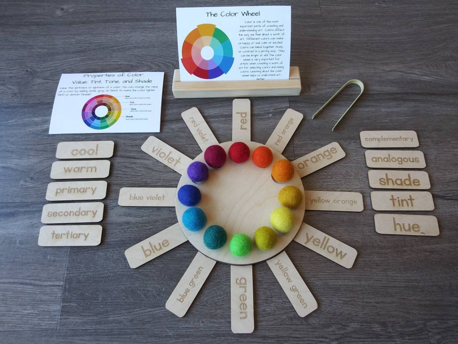 Color Wheel Color Theory Colors Montessori Waldorf Art - Etsy