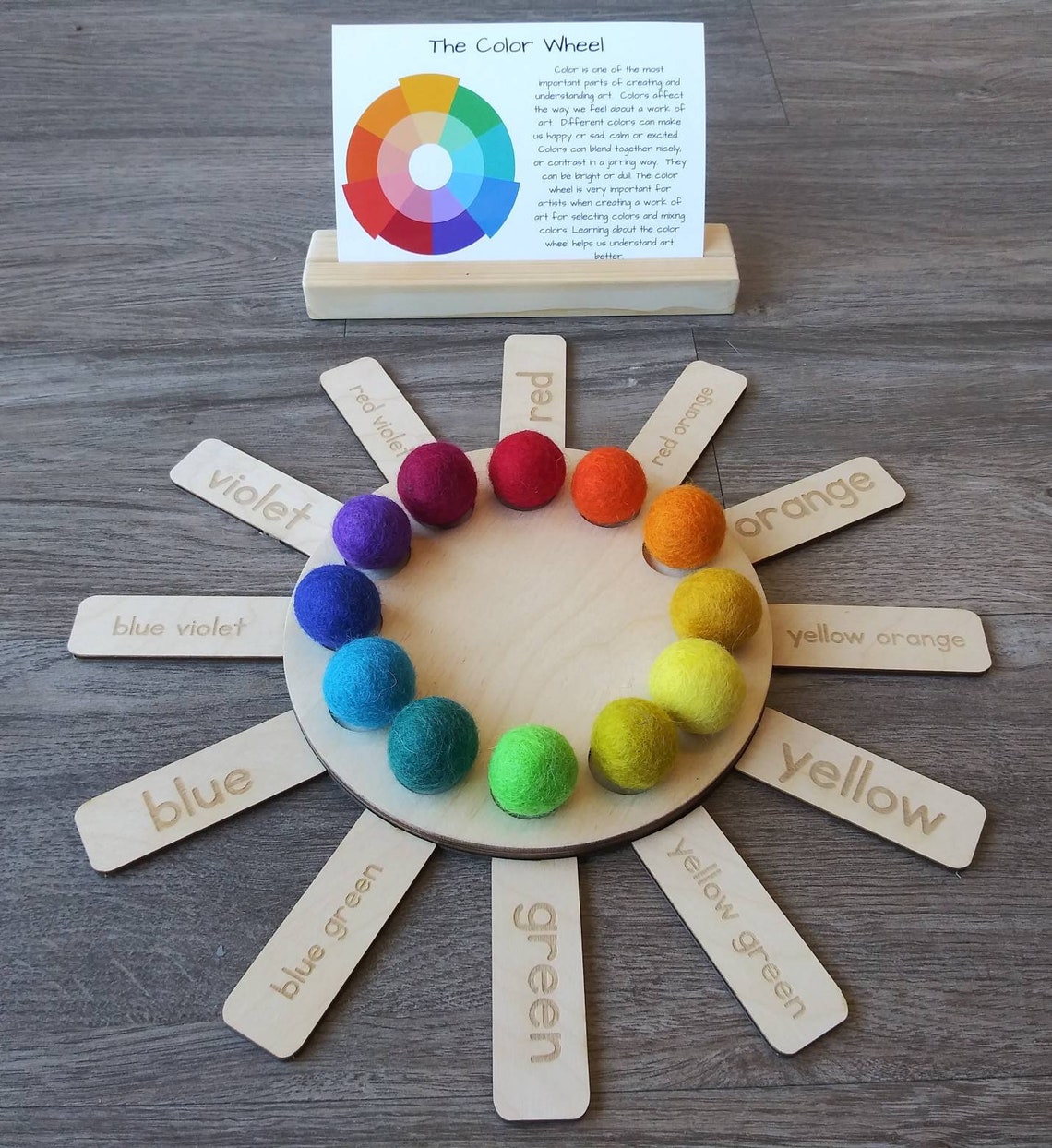 Color Wheel Color Theory Colors Montessori Waldorf Art - Etsy