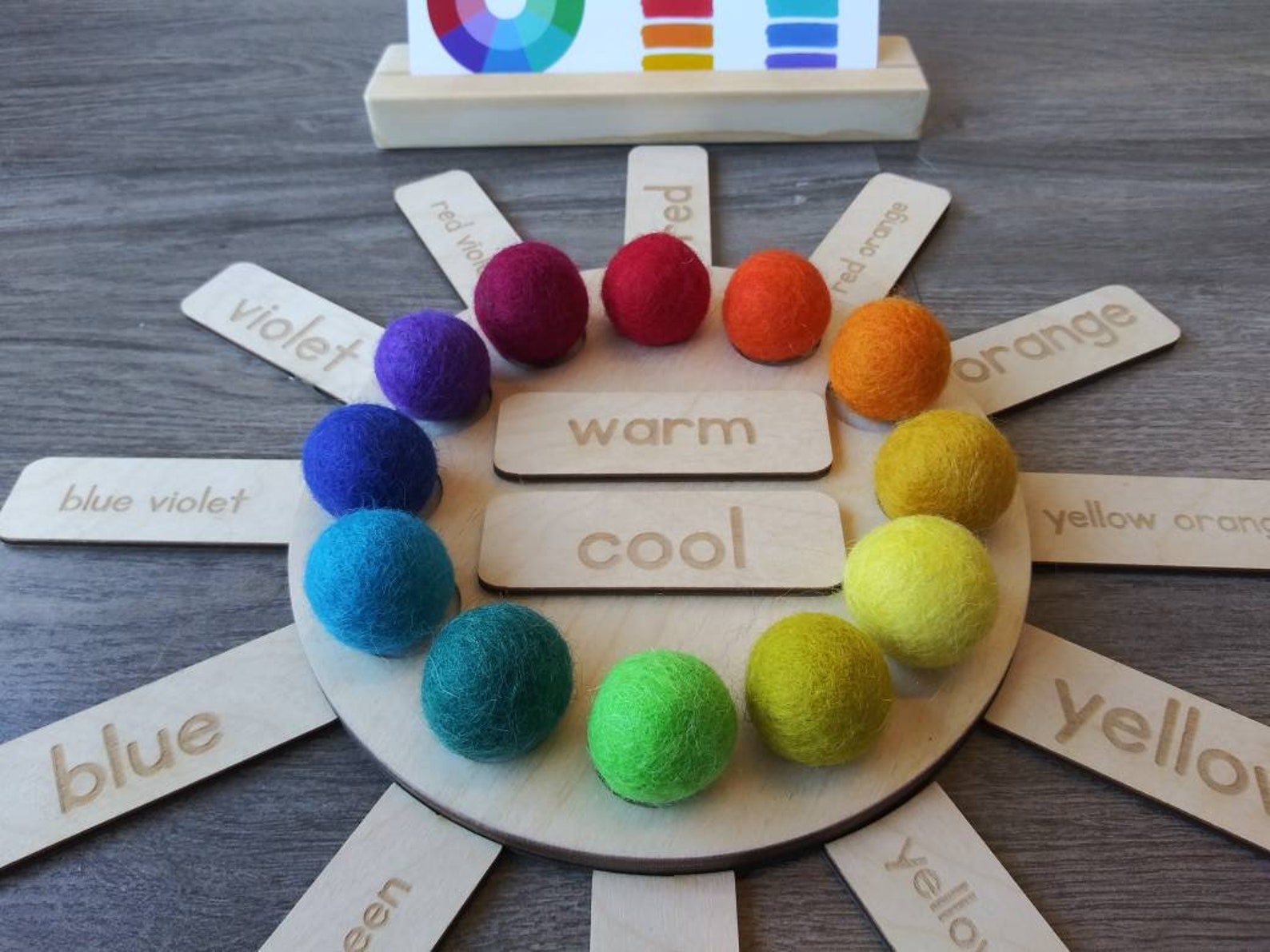 Color Wheel Color Theory Colors Montessori Waldorf Art - Etsy