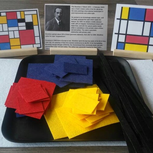 Montessori Art Education Artists Study Piet Mondrian Waldorf - Etsy