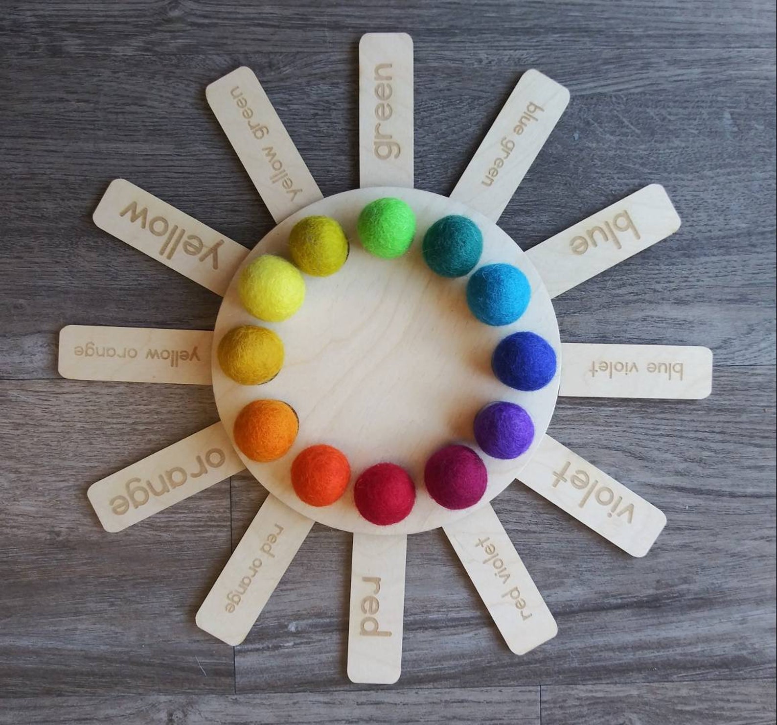 Color Wheel Color Theory Colors Montessori Waldorf Art - Etsy