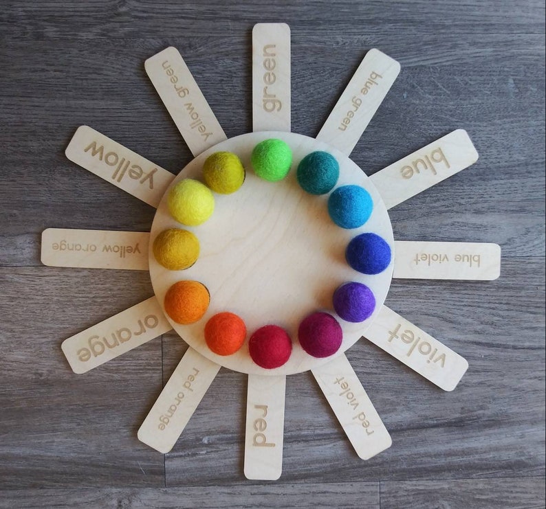 Color Wheel Color Theory Colors Montessori Waldorf Art - Etsy
