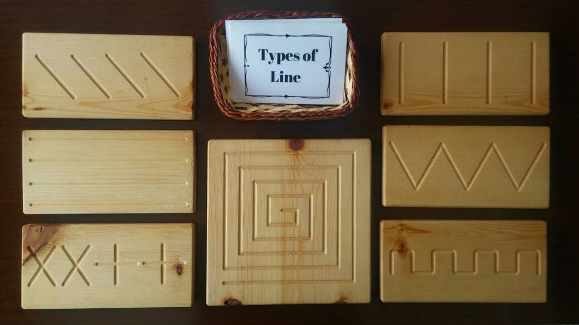 Montessori Toys Montessori Types of Line Tracing Boards - Etsy