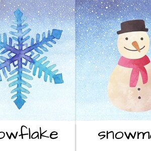 Winter Word Wall Word Winter 3 Part Cards Winter Montessori - Etsy