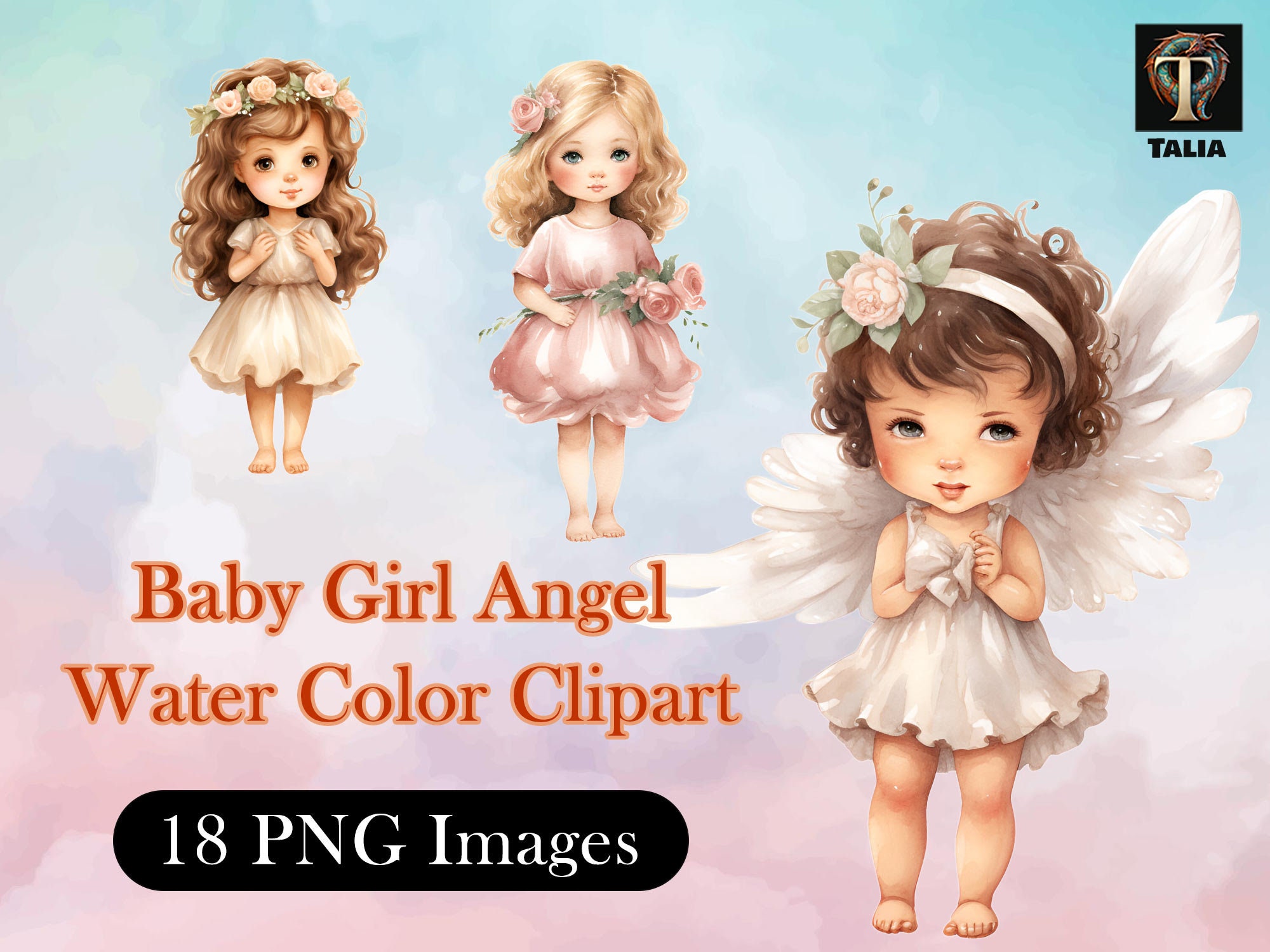 Angel Baby Girl Clipart