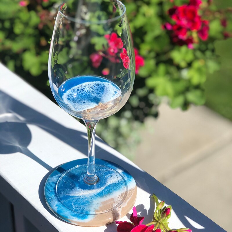 Beach Wine Glass - Etsy