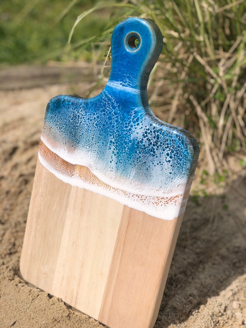 Ocean Resin Paddle Serving Board / Beach Serving Board / Ocean - Etsy