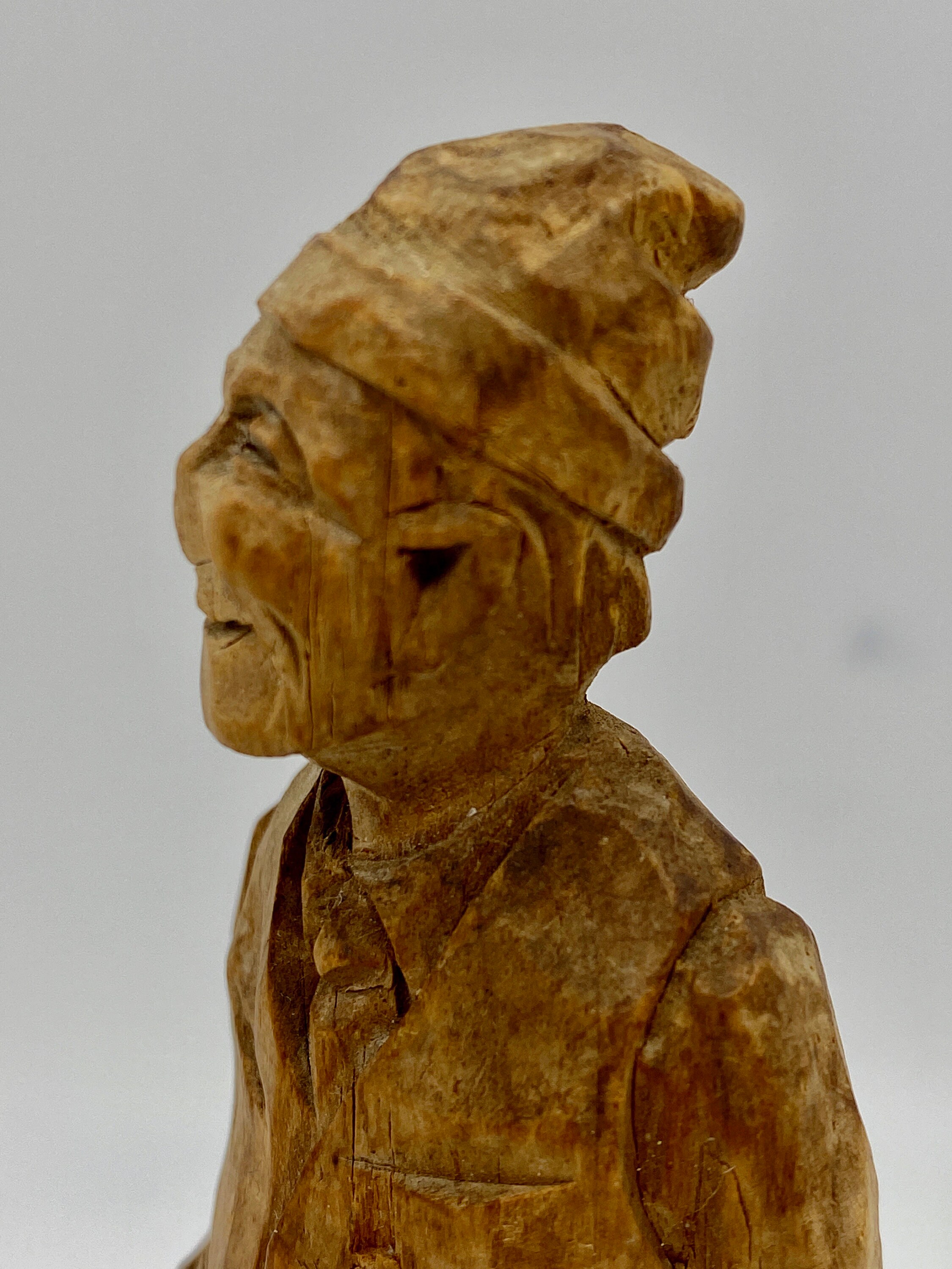 Vintage T. Marc Quebec Folk Art Wood Carving Figure Statue Man - Etsy