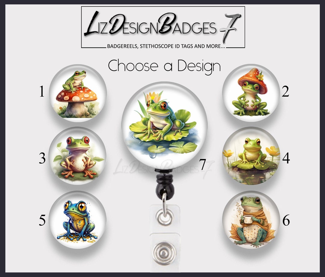 Cute Frog Badge Reel Cute Frog Badge Holder Cute Frog Badge Holder ...