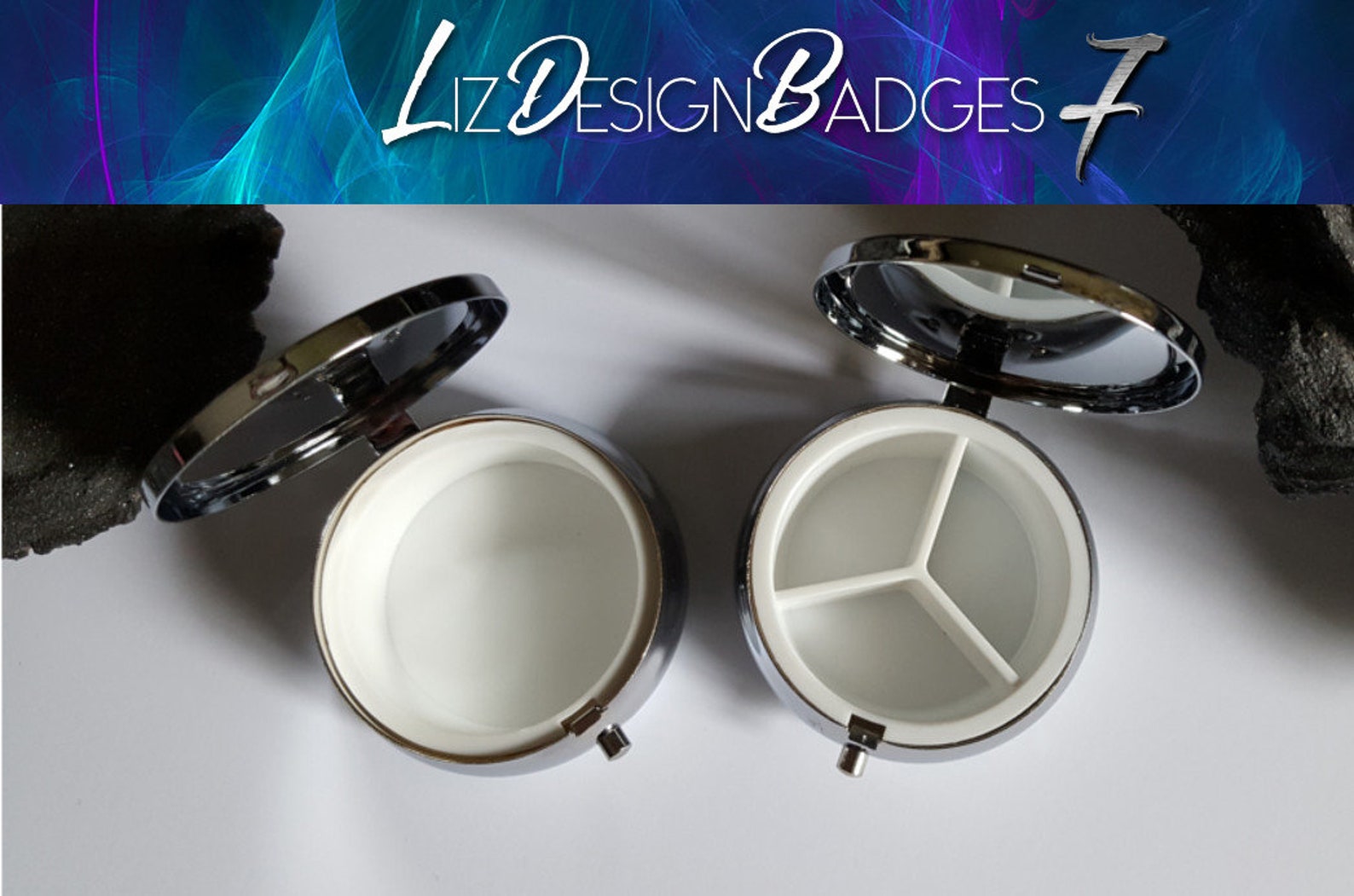 Floral Human Brain Pill Box, Floral Brain Pill Case, Trinket Box ...