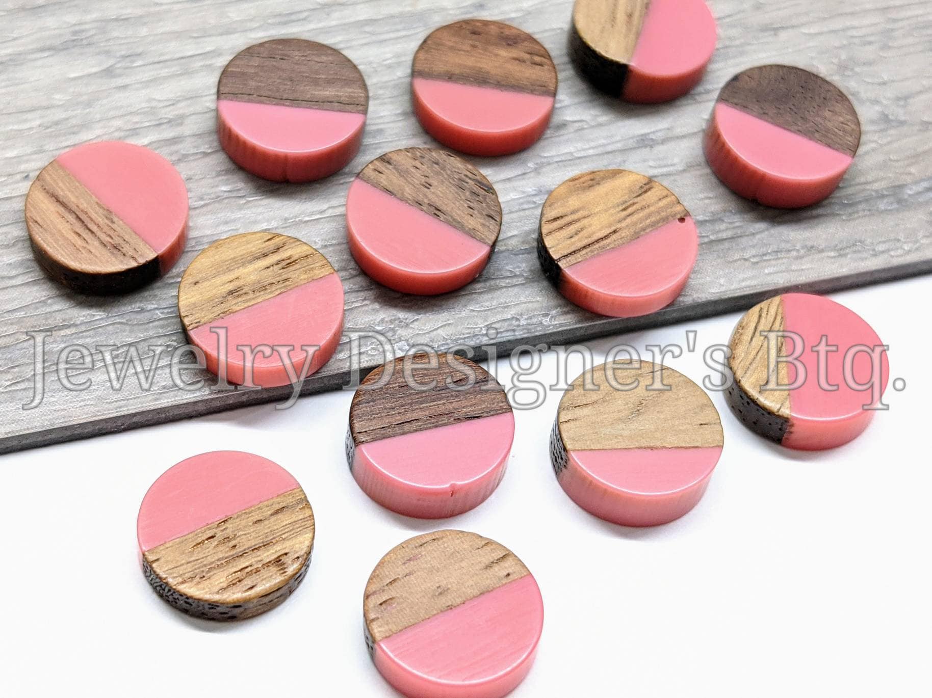 Handmade Resin Wood Cabochons - Size Ranges Between 9.5mm - 10.5mm ...