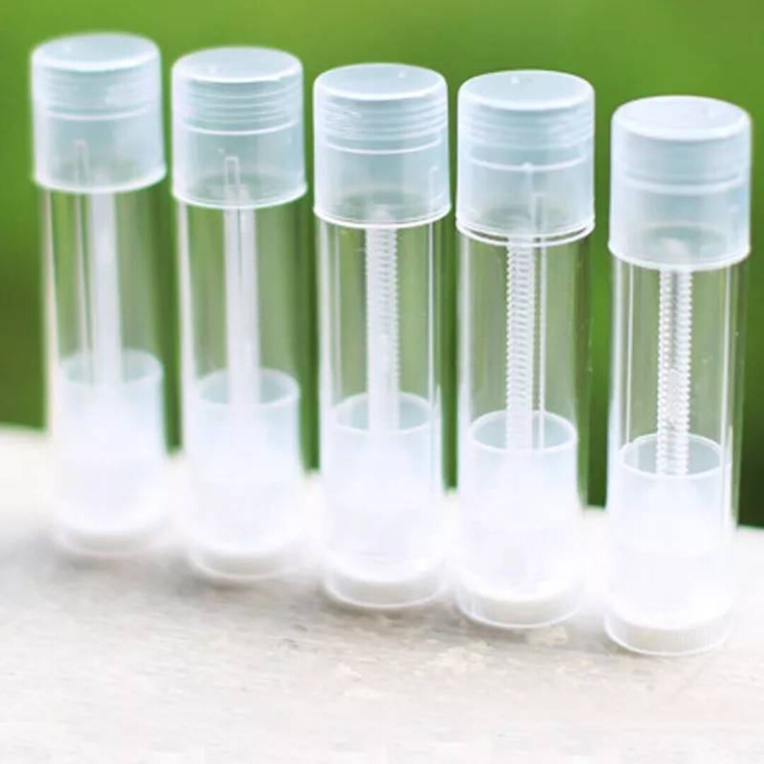 Empty Transparent Lip Balm Tubes, Cosmetic Containers, Skincare Supply ...