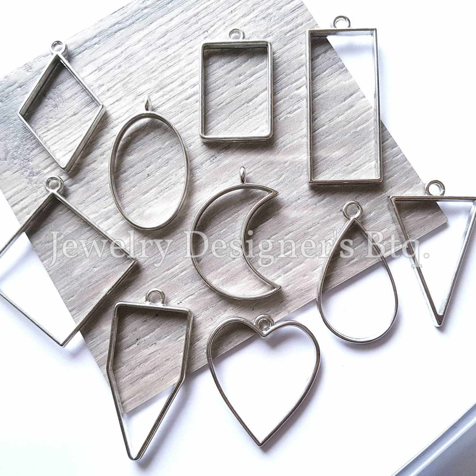 Hollow Out Pendants - Open Back Bezel Blanks for Resin Jewelry Making ...