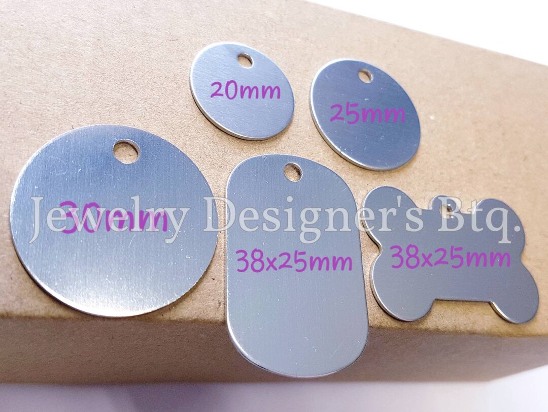 Anodized Aluminum Tags Sampler Pack - Brushed Engraving Stamping ...