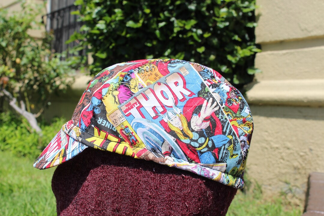 Cycling Cap Marvel Comics 100% Handmade in USA Size S M L - Etsy