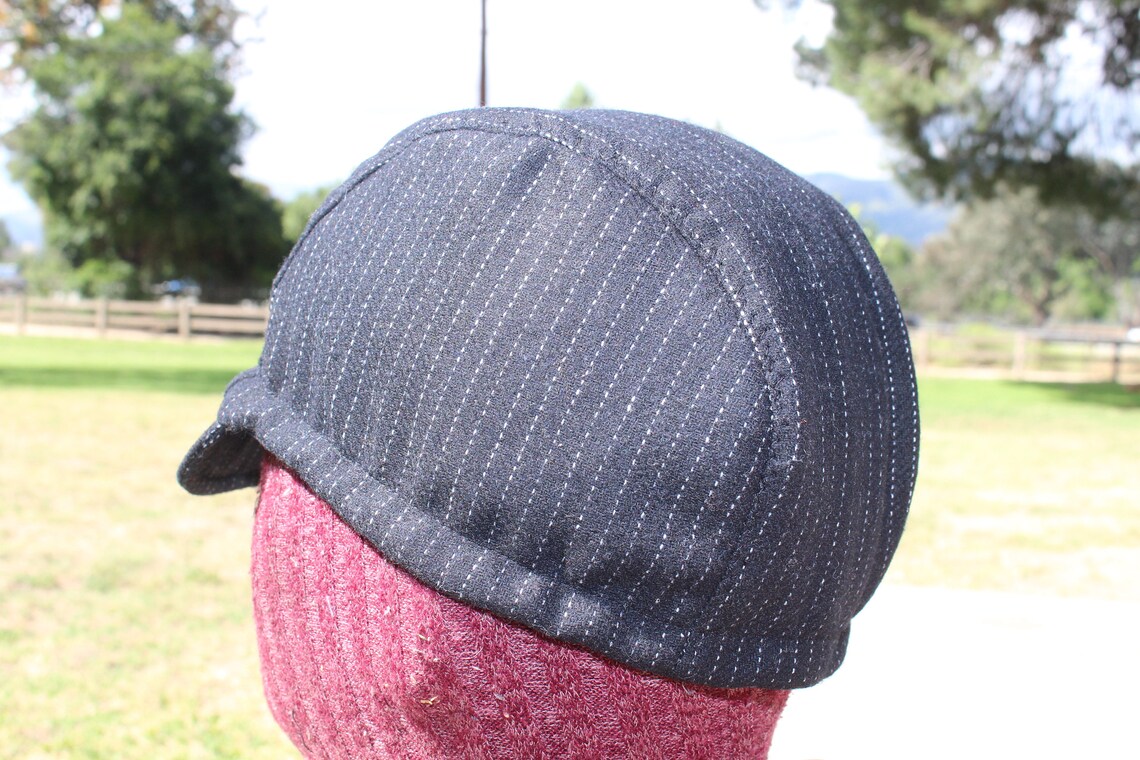 Cycling Cap 100% Wool Black Color Handmade in USA Size L M S - Etsy