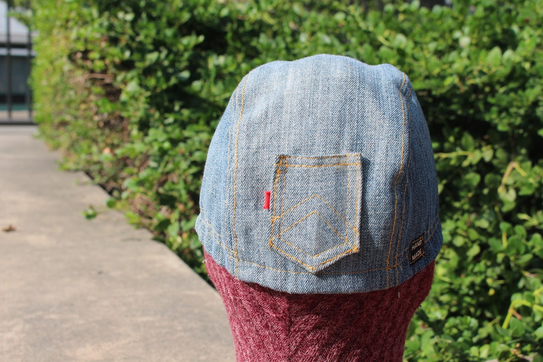 Cycling Cap Denim Vintage Made in USA - Etsy