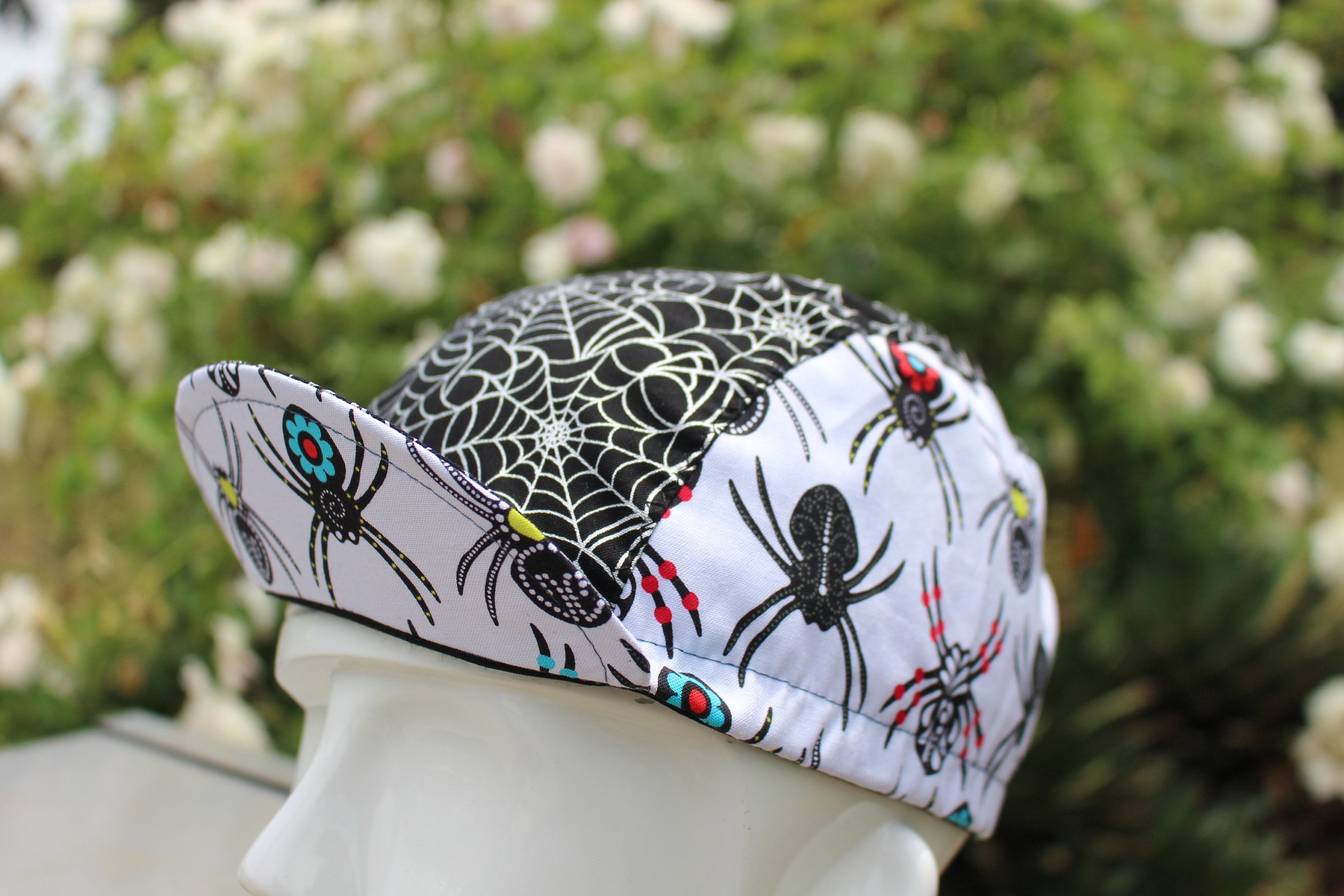 Cycling cap dangerous THE SPIDERS Handmade 100% cotton made | Etsy