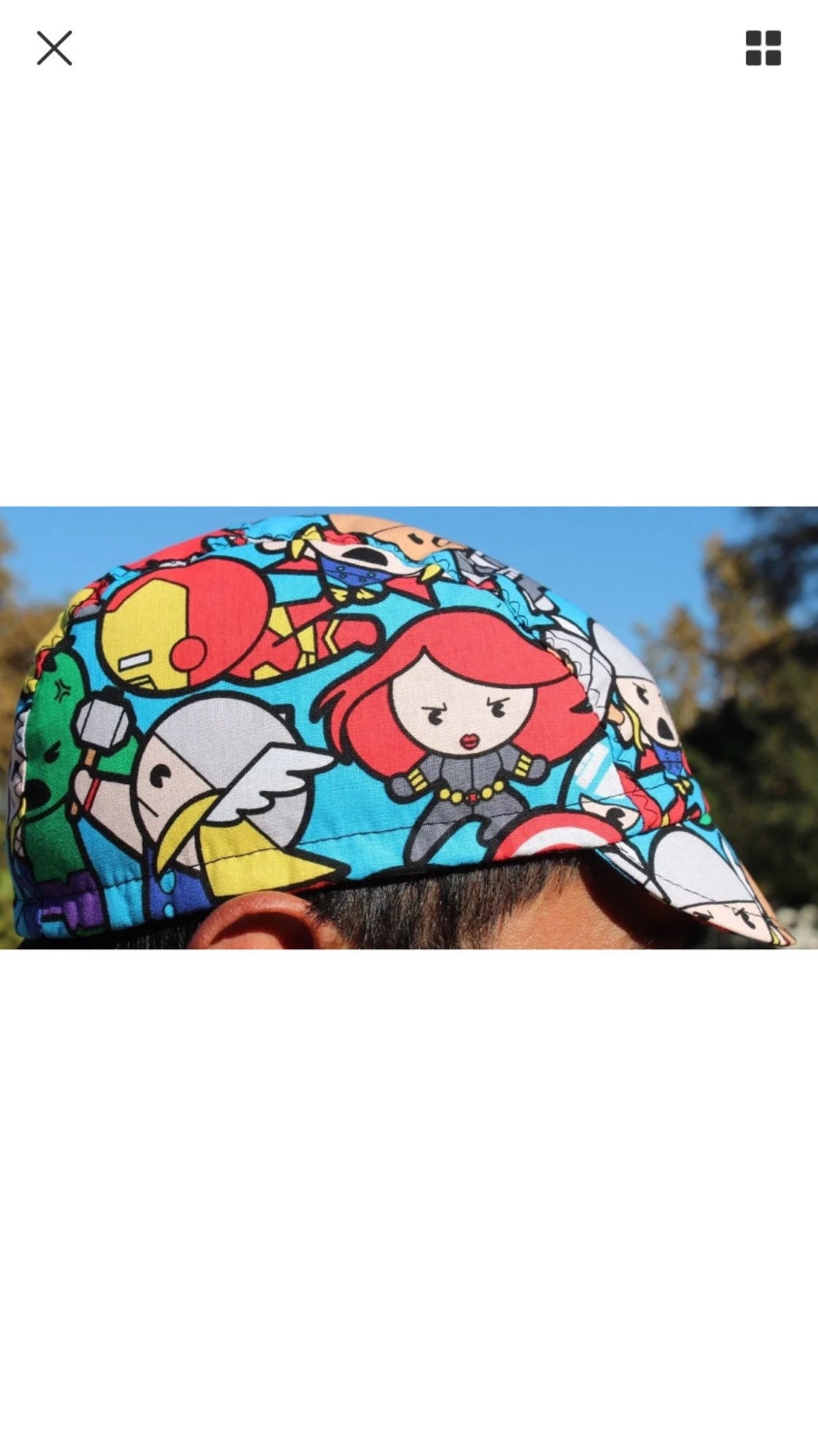 Cycling Cap Marvel Comics 100% Cotton Print - Etsy