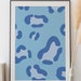 Cheetah Print Blues | Digital Art Download, Printable Poster, Blue ...