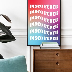 Disco Fever | Printable Wall Art, Cute Trendy Decor, Wall Art Disco ...