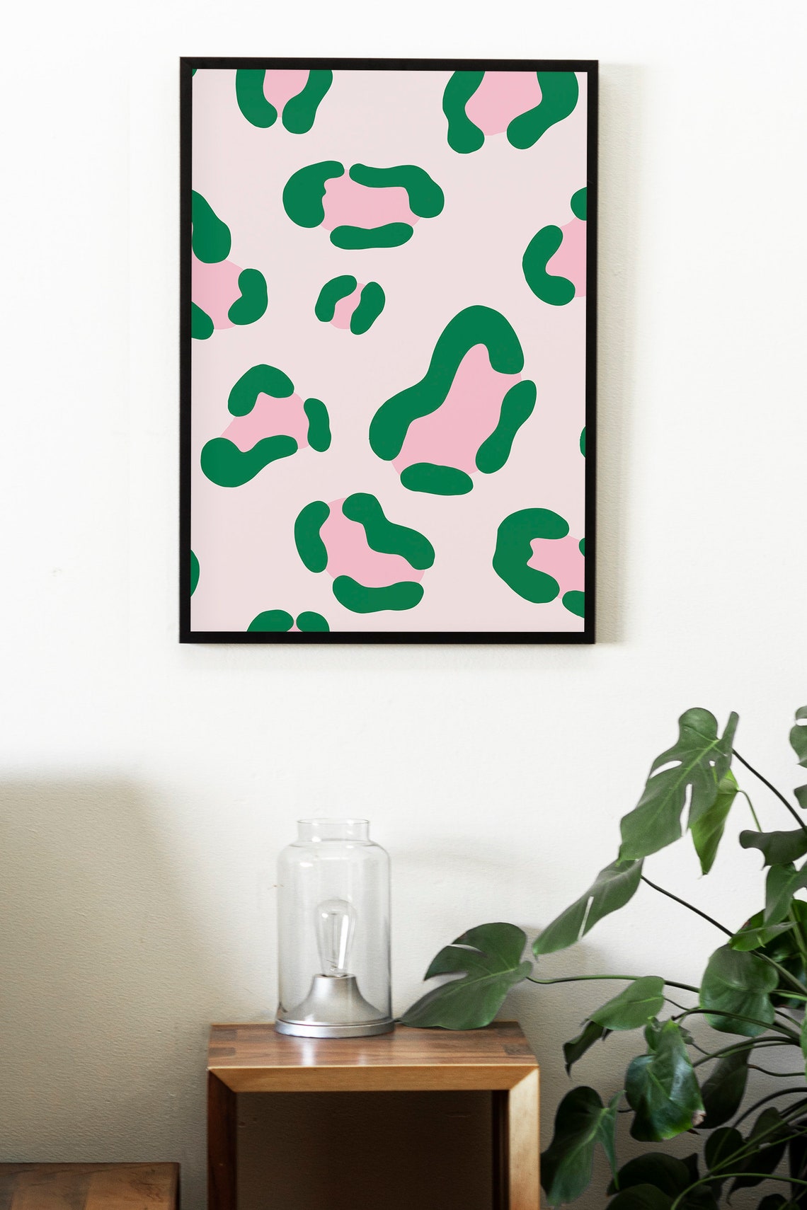 Cheetah Print Vibes | Pink and Green Cheetah Print Wall Art, Pink Green ...