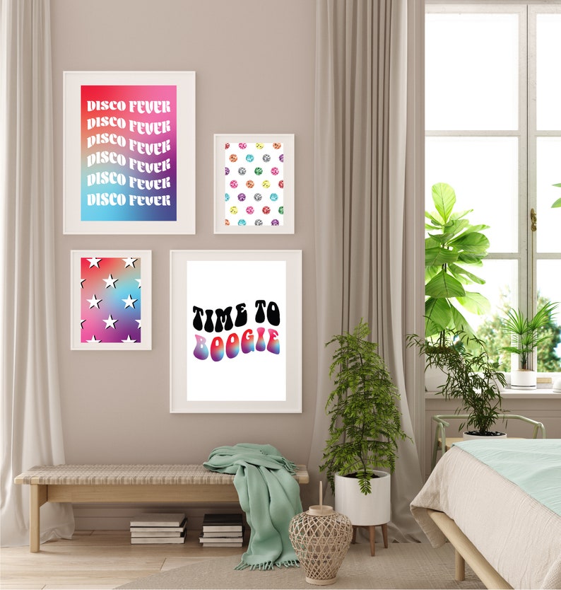 Disco Fever | Printable Wall Art, Cute Trendy Decor, Wall Art Disco ...