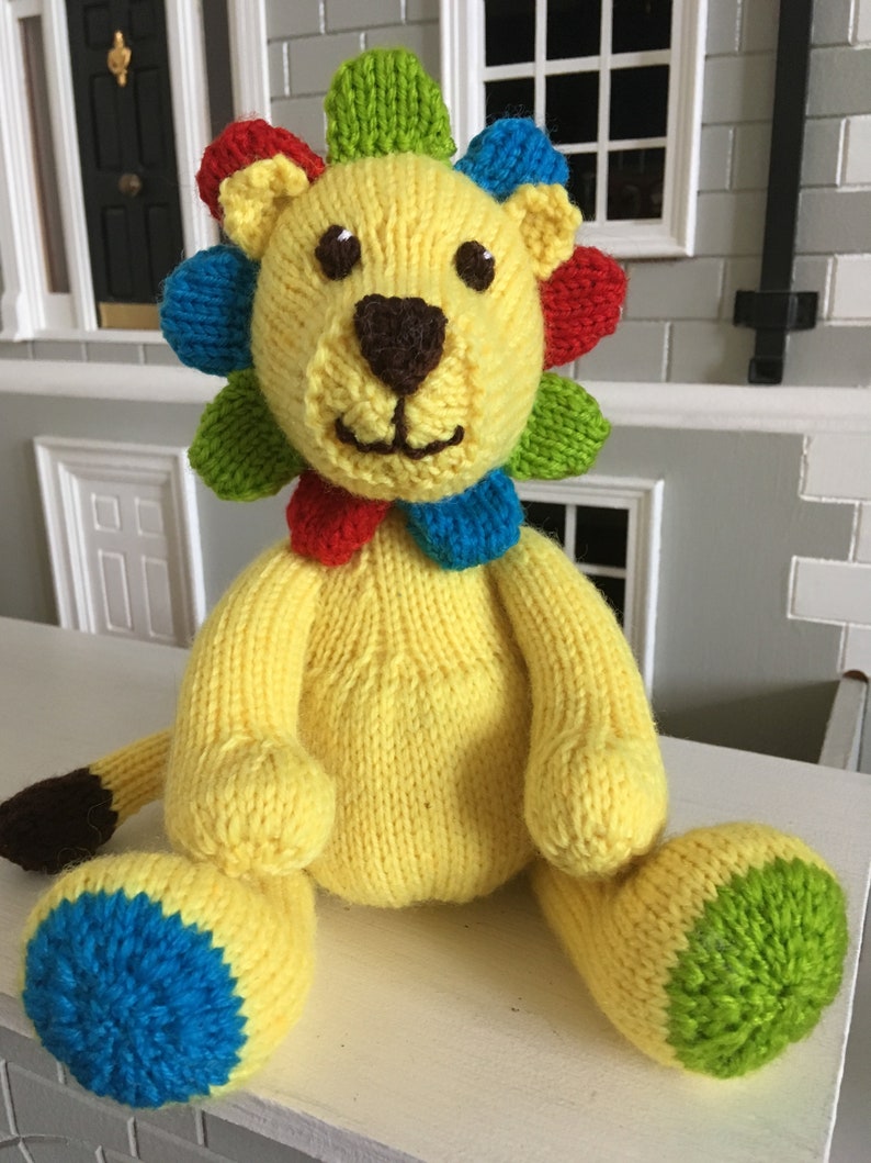 PDF KNITTING PATTERN Rory the Lion by Angela Turner Baby - Etsy