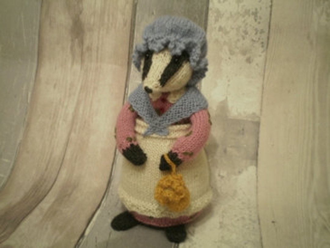Pdf Knitting Pattern Original, Download, Mrs Badger Toy Baby Wool by ...