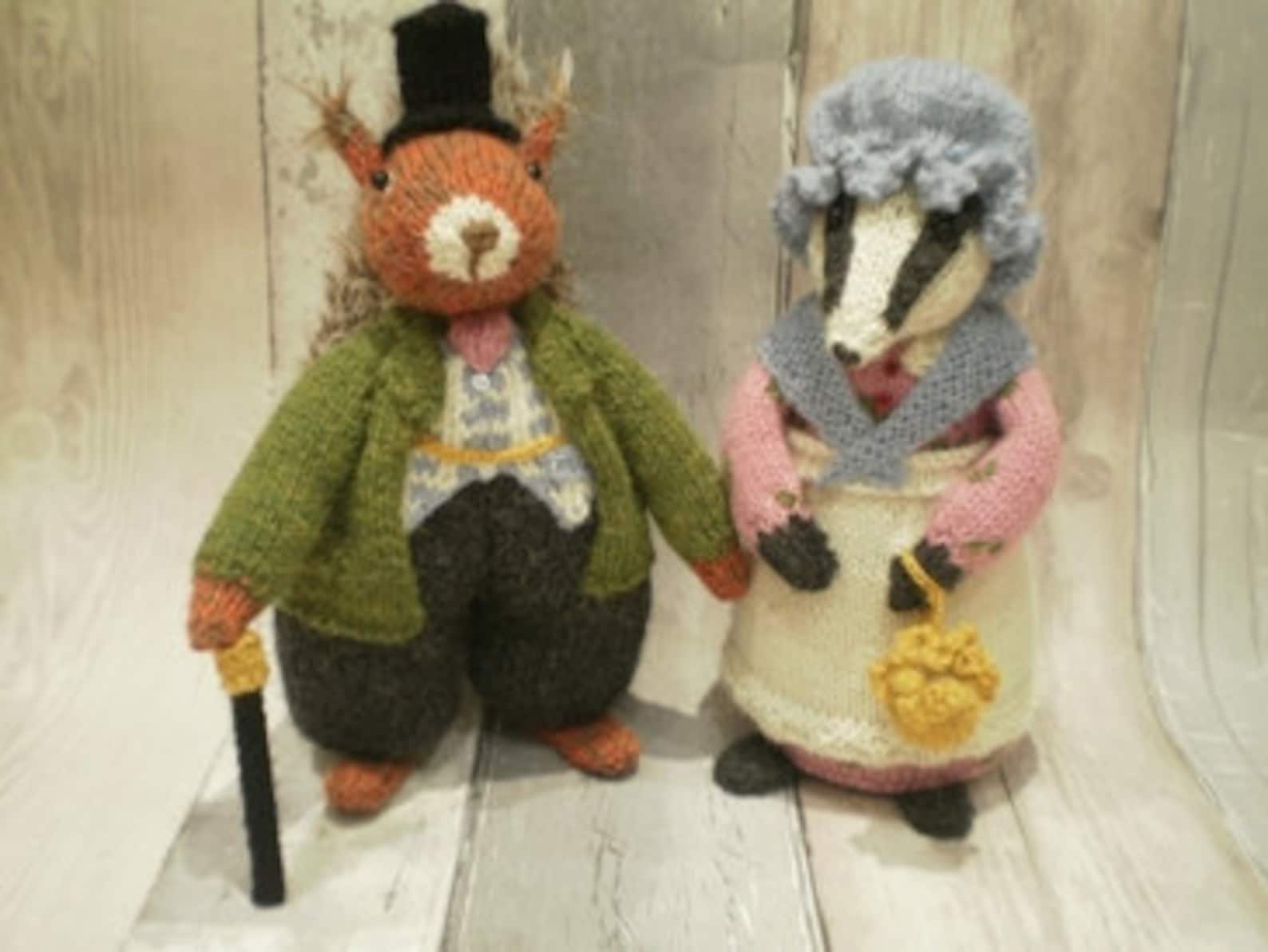 Pdf Knitting Pattern Original, Download, Mrs Badger Toy Baby Wool by ...