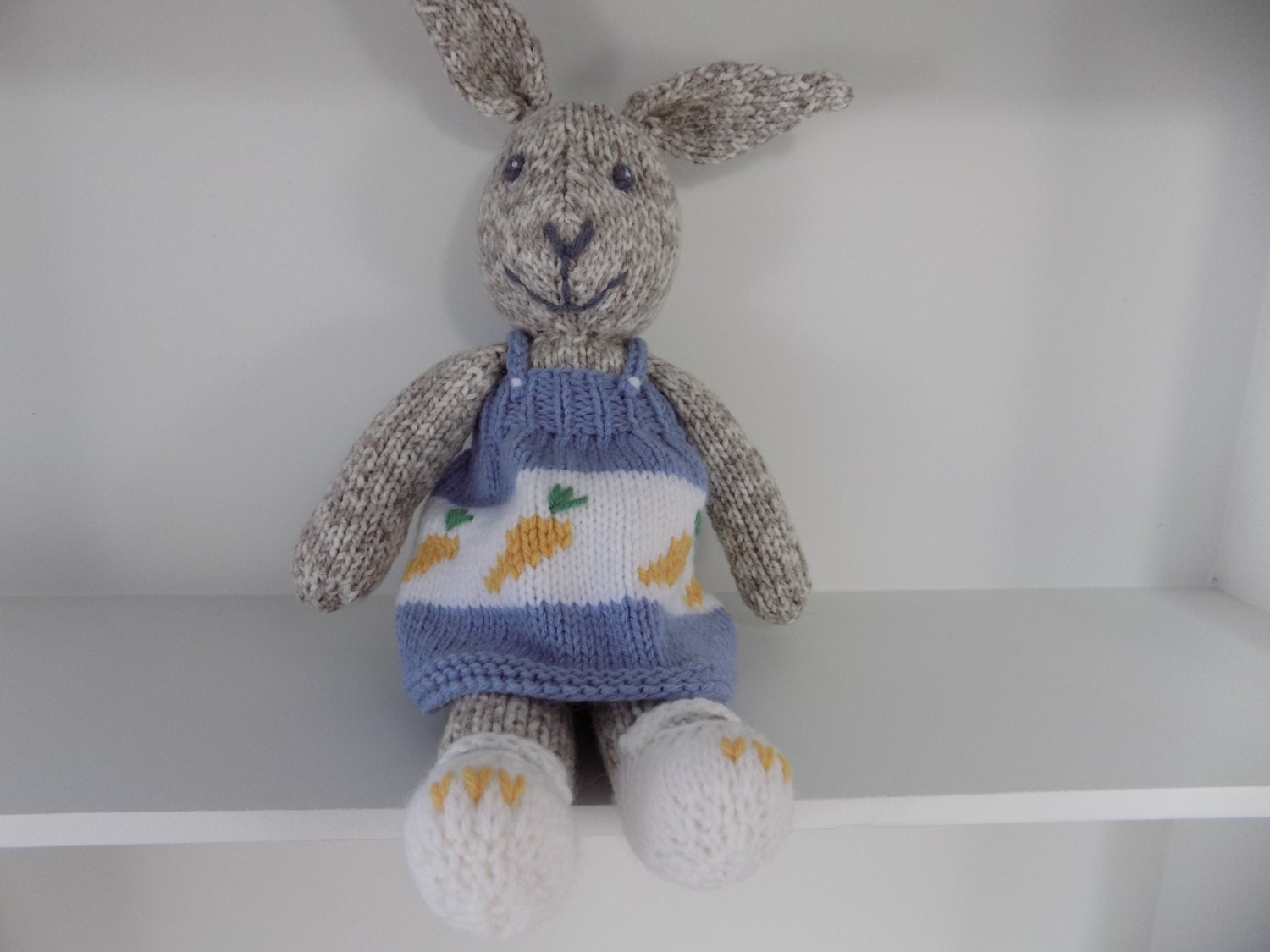 Pdf Knitting Pattern Original Sweet Little Rabbit in Carrot - Etsy UK