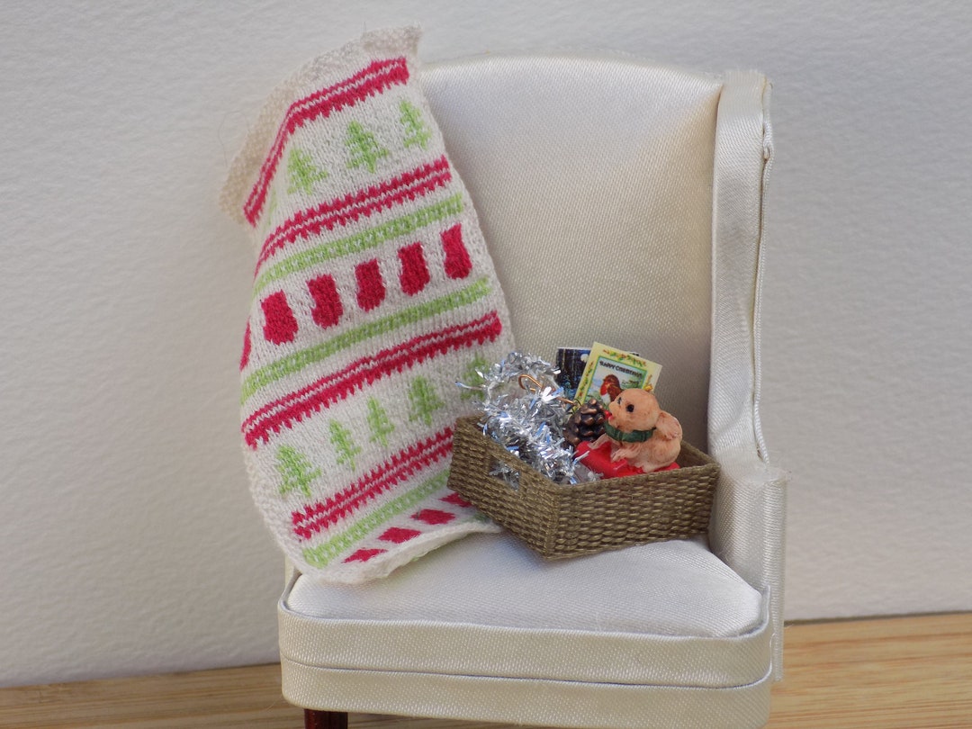 1:12 KNITTING PATTERN PDF Doll's House Christmas Throw by Angela Turner ...