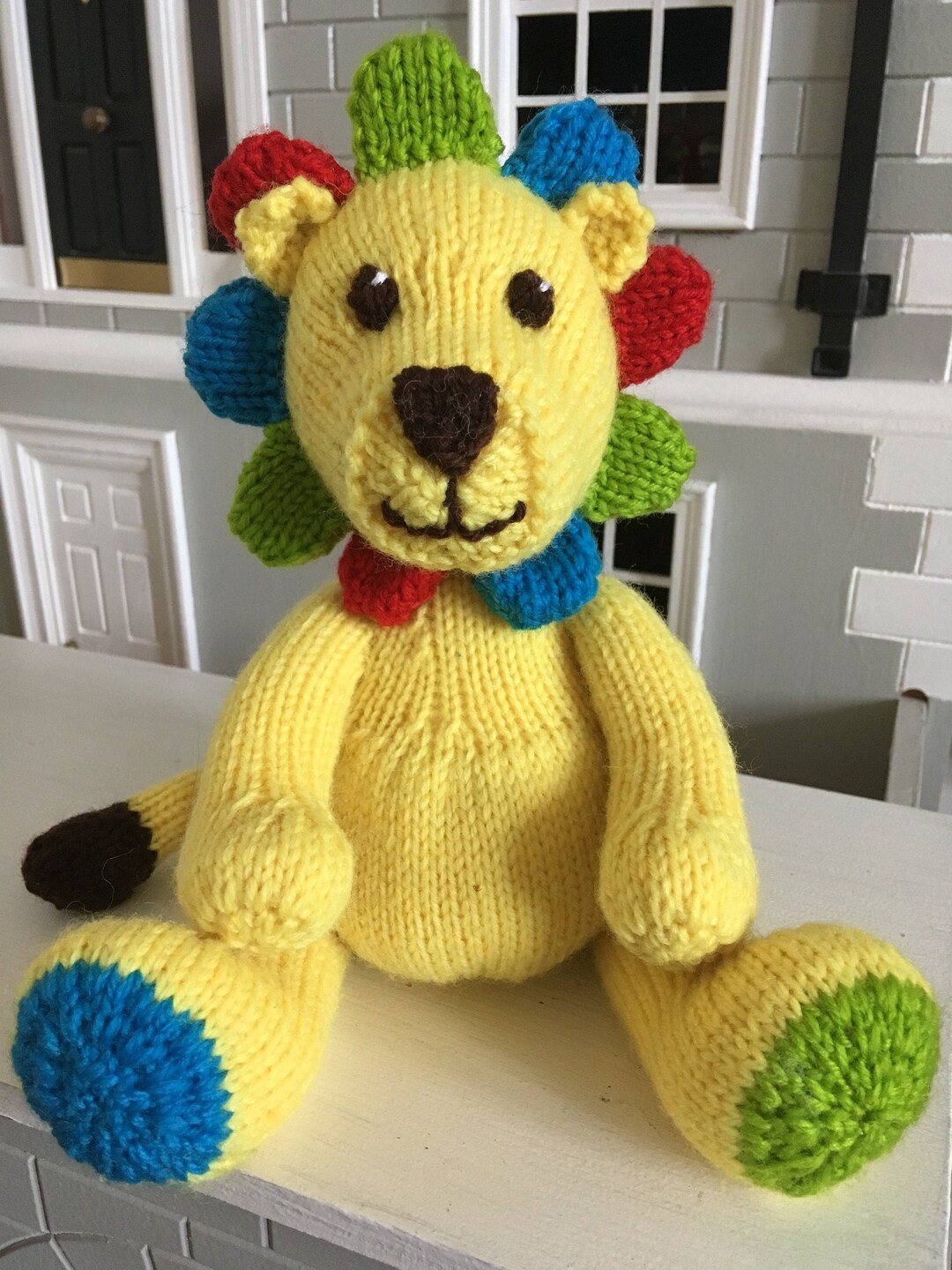 PDF KNITTING PATTERN Rory the Lion by Angela Turner Baby Shower Toy - Etsy