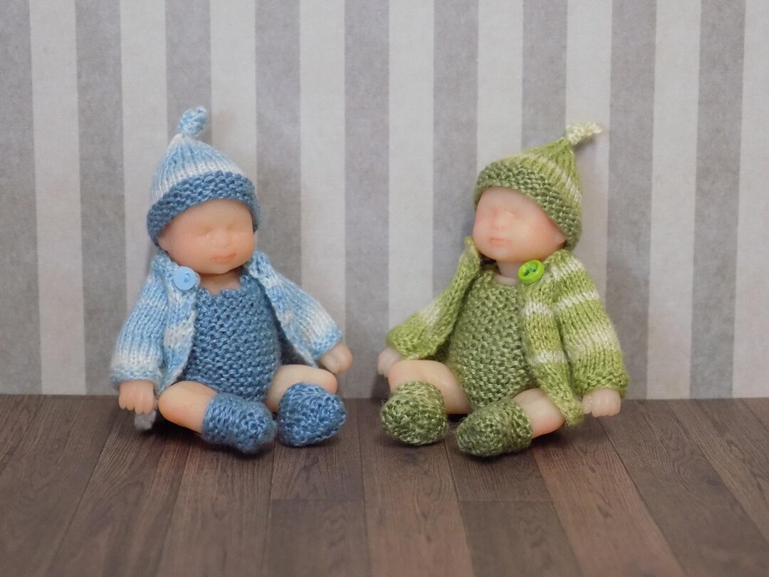 1:12 Pdf Knitting Pattern 4 Piece Cardigan and Romper Set to Fit Doll's ...