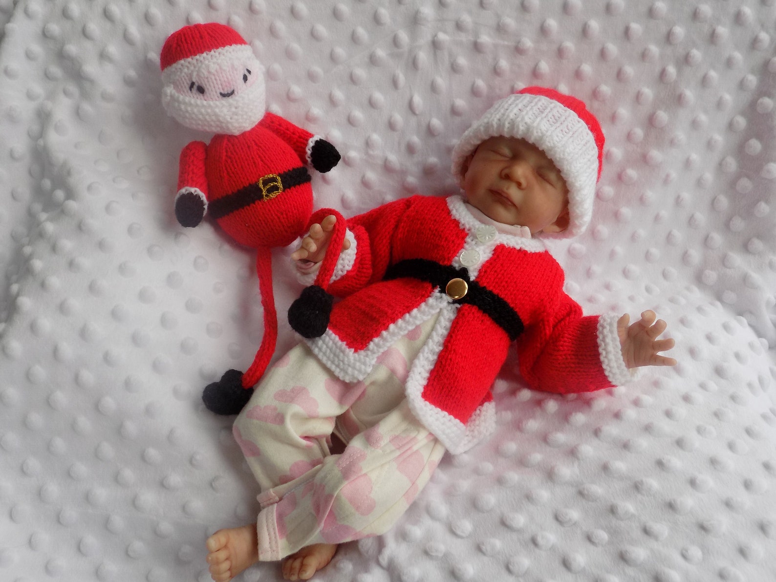 Pdf KNITTING PATTERN for Preemie Baby's First Christmas Santa Coat, Hat ...