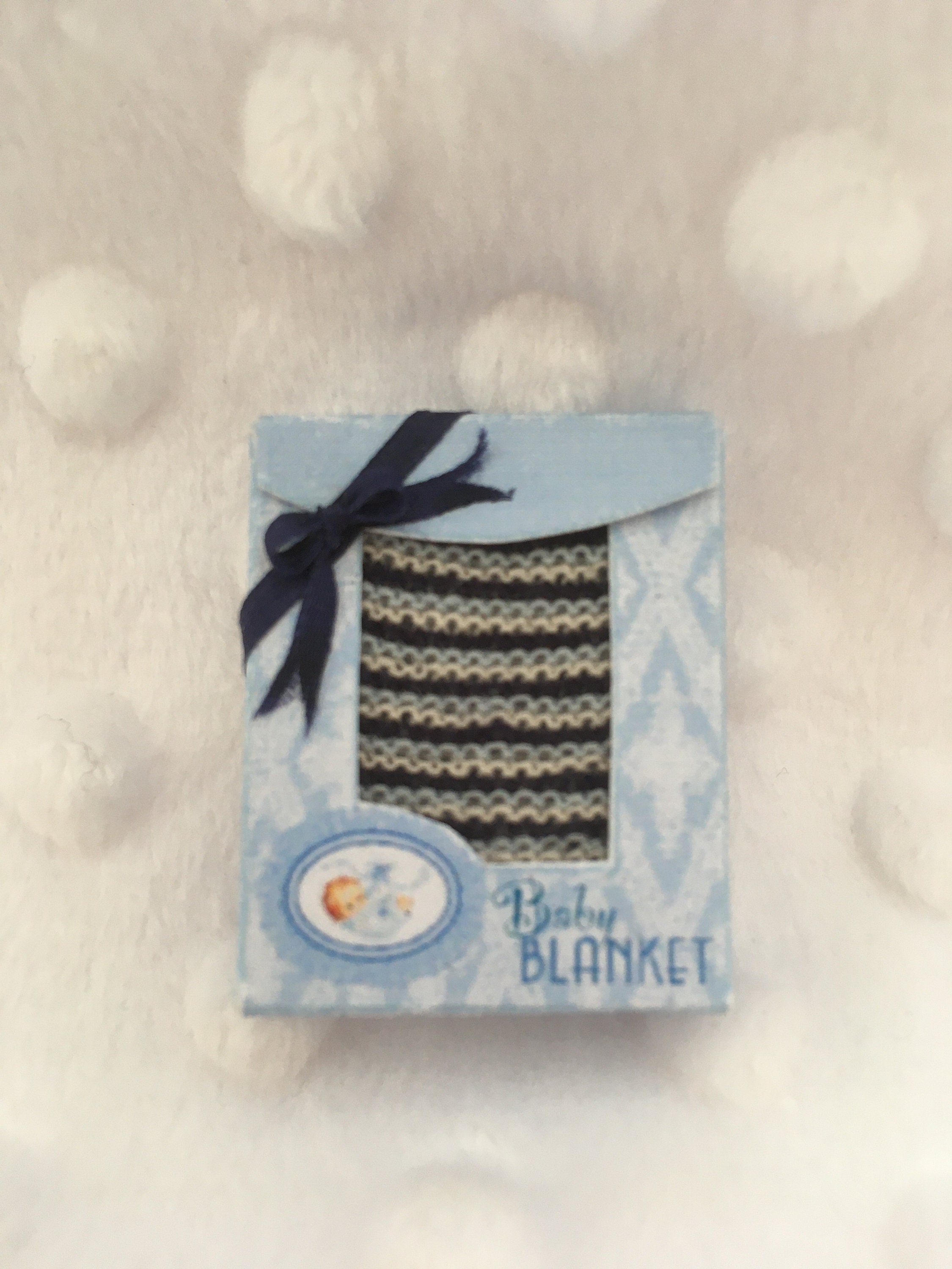 1:12 Miniature Baby Blanket in Box for Displaying in the Doll's House ...