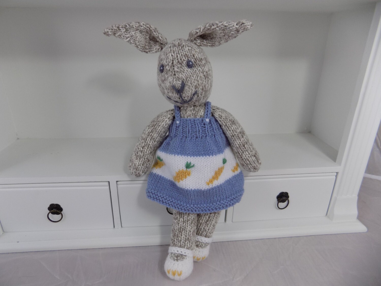 Pdf Knitting Pattern Original Sweet Little Rabbit in Carrot - Etsy UK