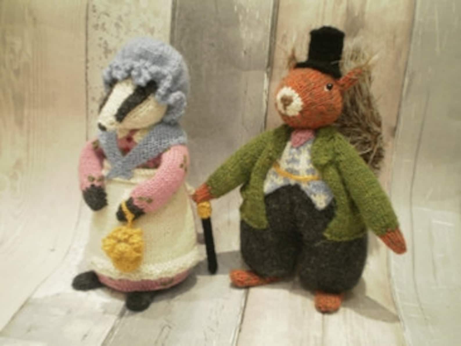 Pdf Knitting Pattern Original, Download, Mrs Badger Toy Baby Wool by ...