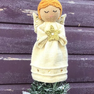 Pdf KNITTING PATTERN for Christmas Angel Tree Topper Toy by Angela ...