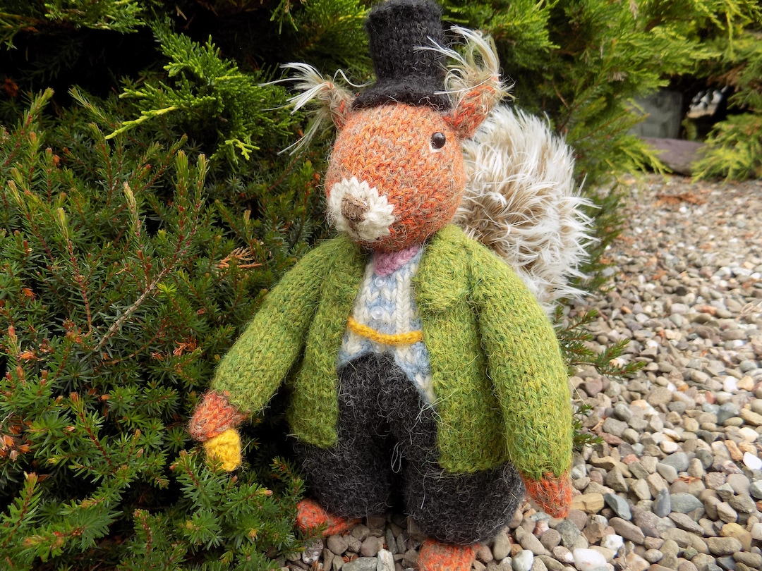 Pdf Knitting Pattern for Mr Squirrel Toy by Angela Turner - Etsy