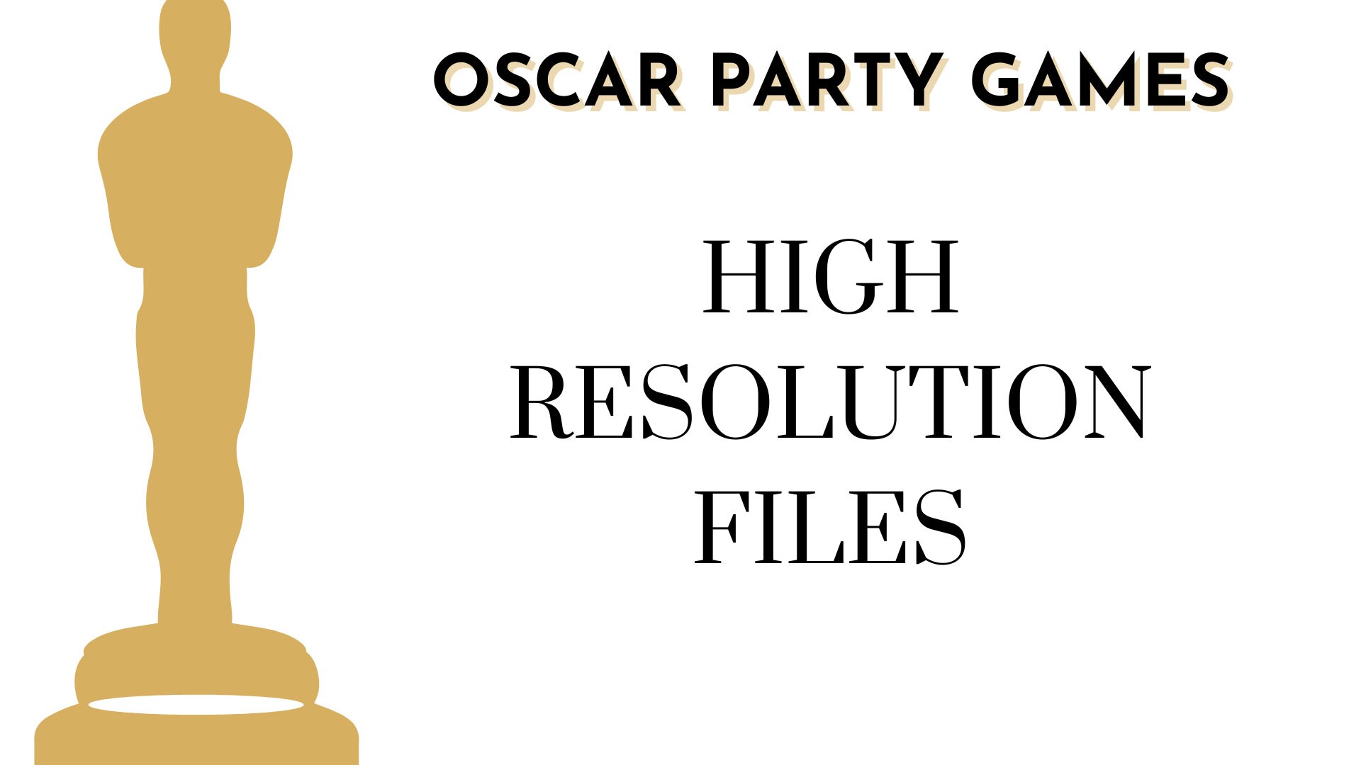 Oscar Night Party Game Pack Trivia Bingo Pictionary Digital Download ...