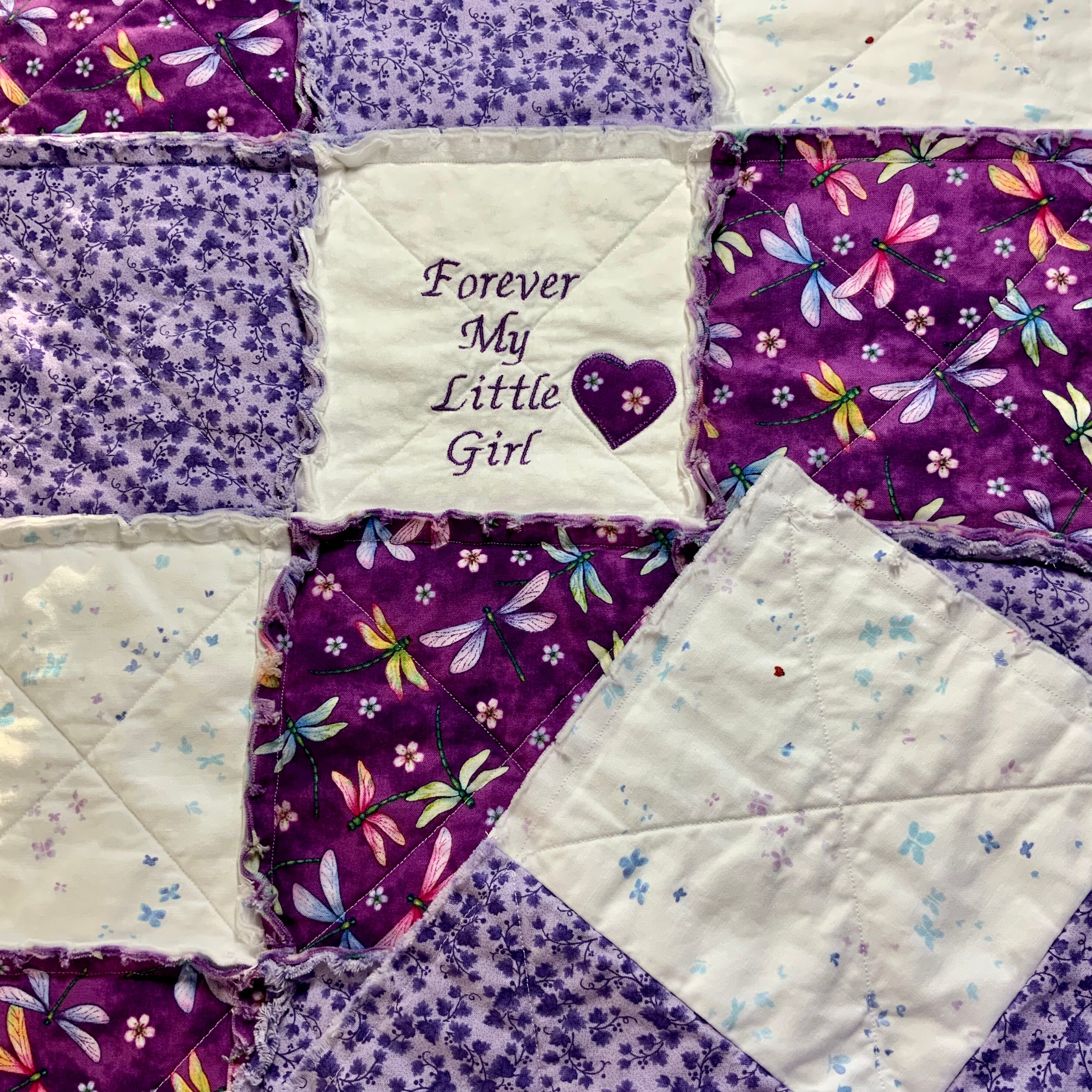 Dragonfly Baby Quilt Purple Baby Girl Quilt Homemade Quilt - Etsy