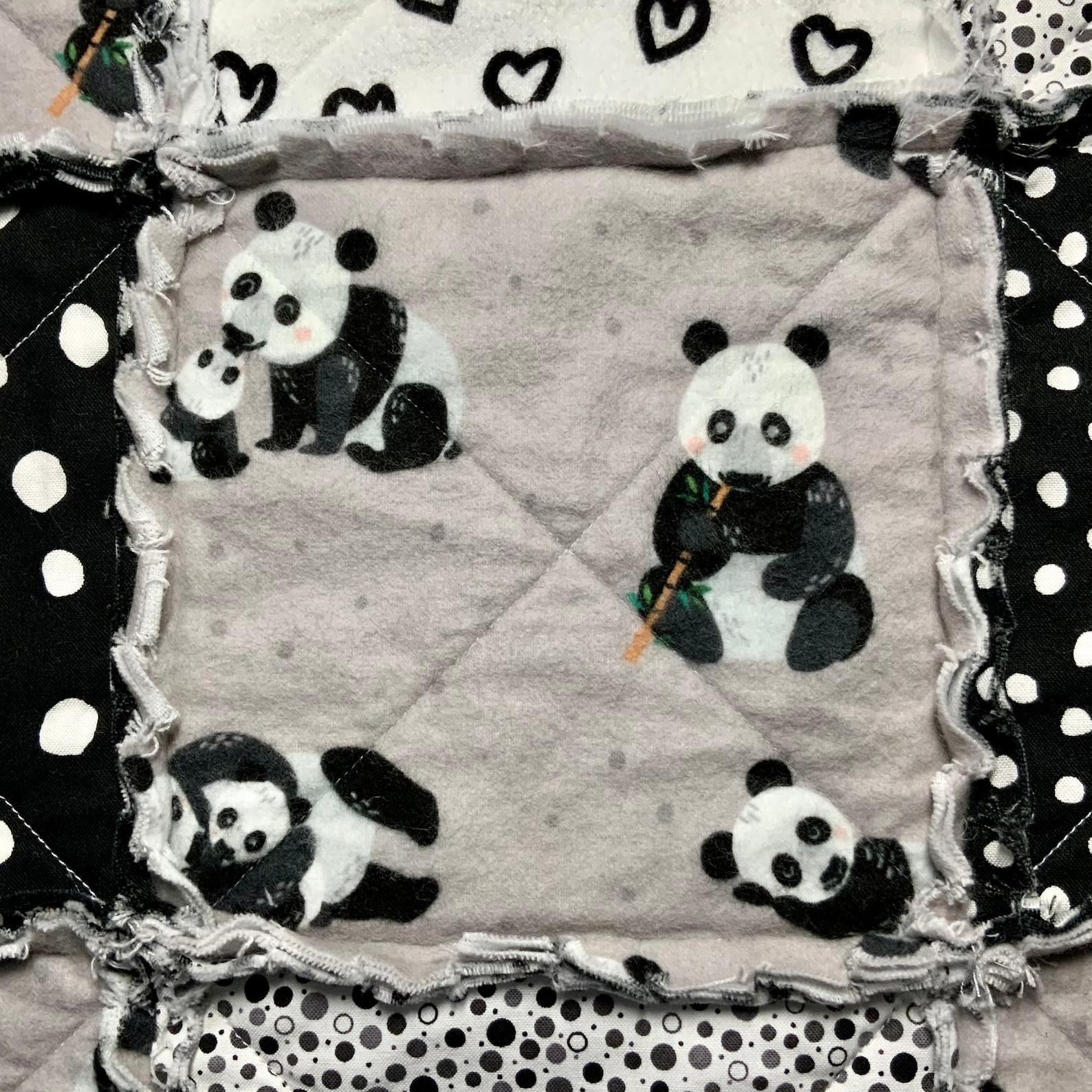 Panda Baby Boy Quilt Handmade Baby Quilt Crib Quilt - Etsy