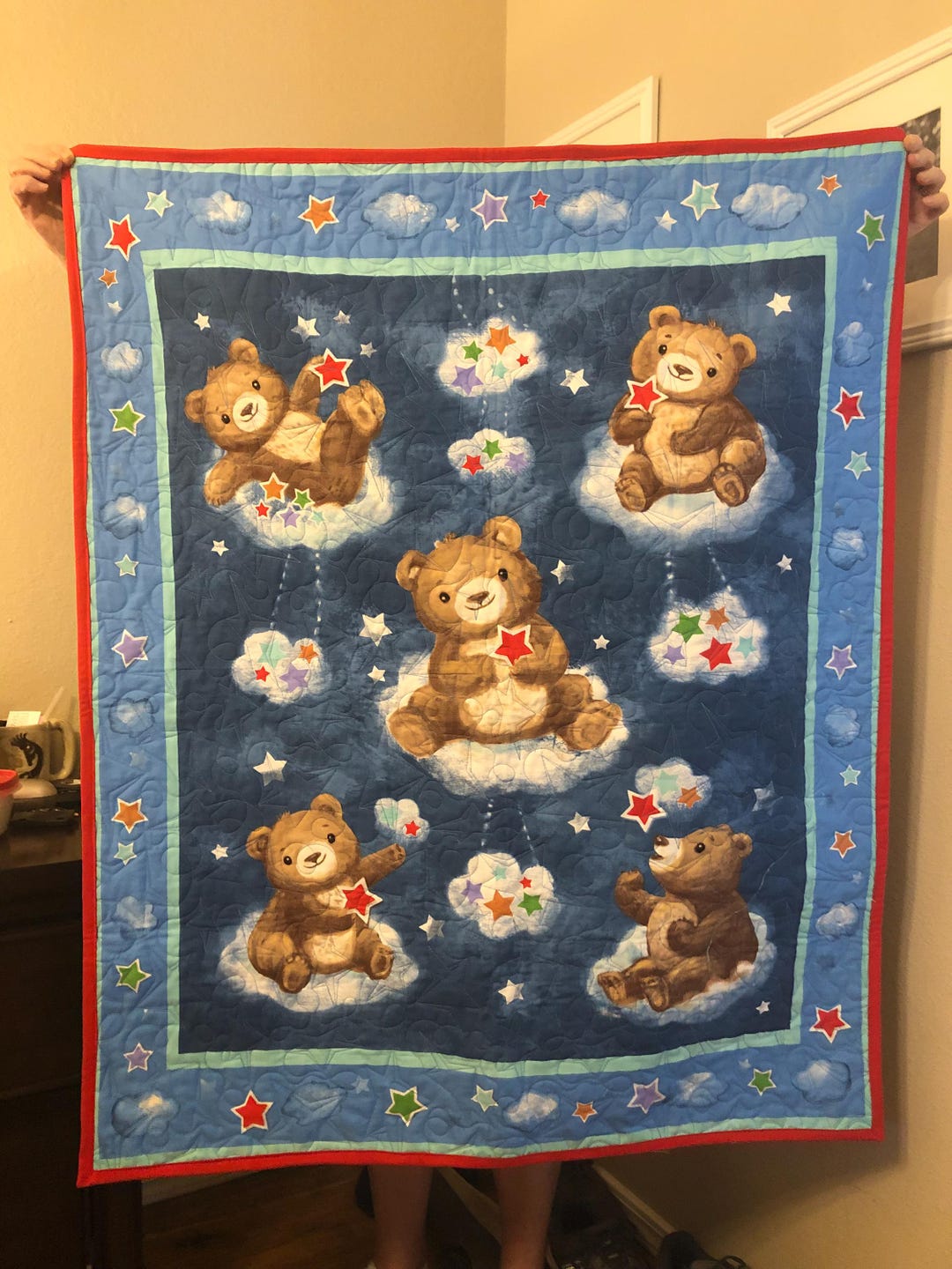 Teddy Bear Baby Quilt - Etsy