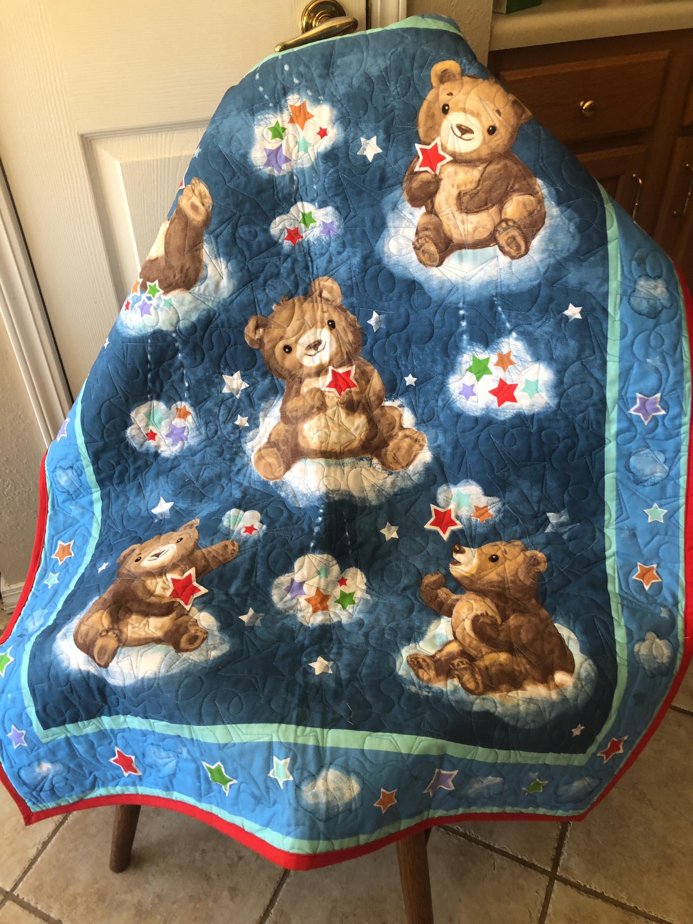 Teddy Bear Baby Quilt - Etsy