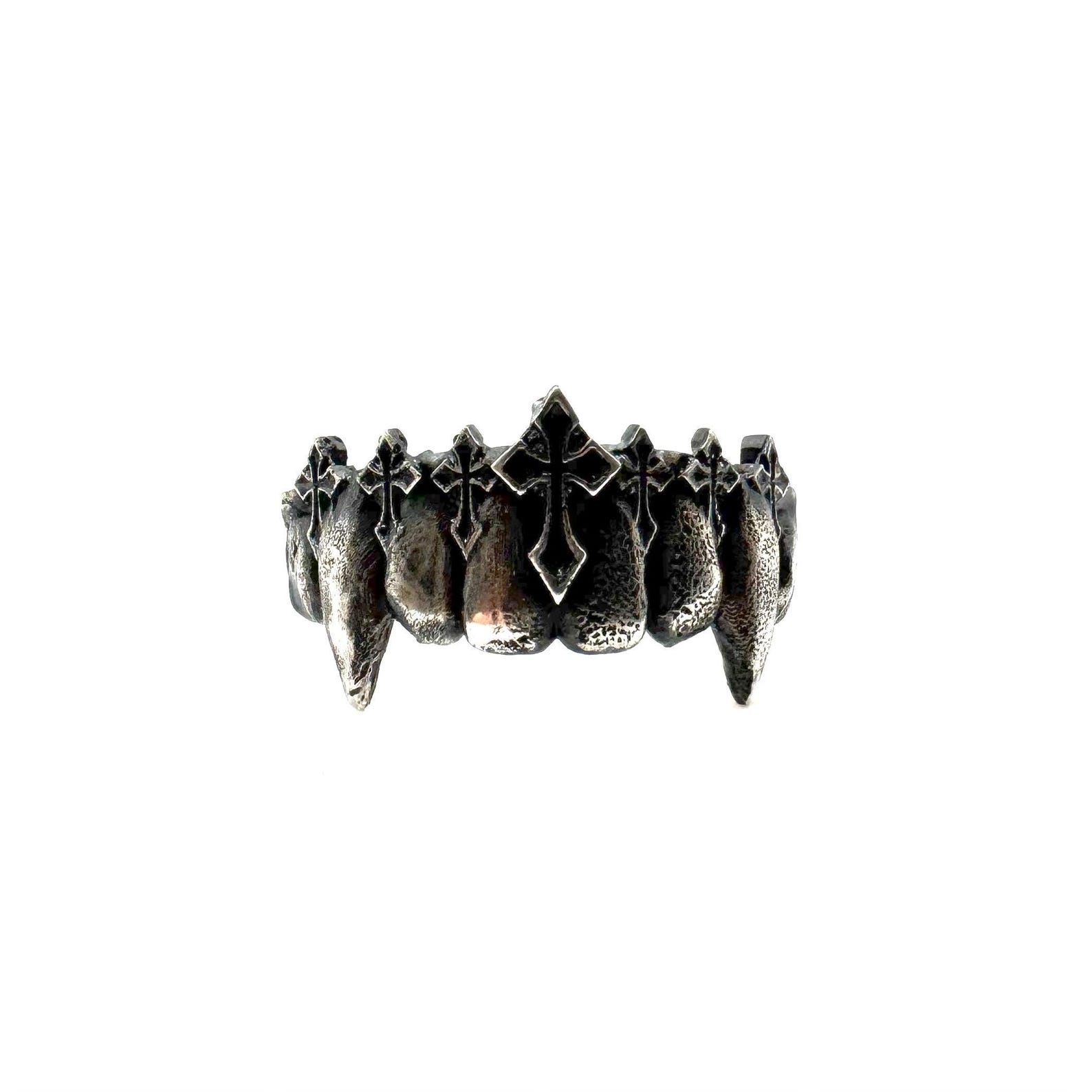 Vampire Fang Ring in Sterling Silver Vampire Werewolf Halloween Witch ...