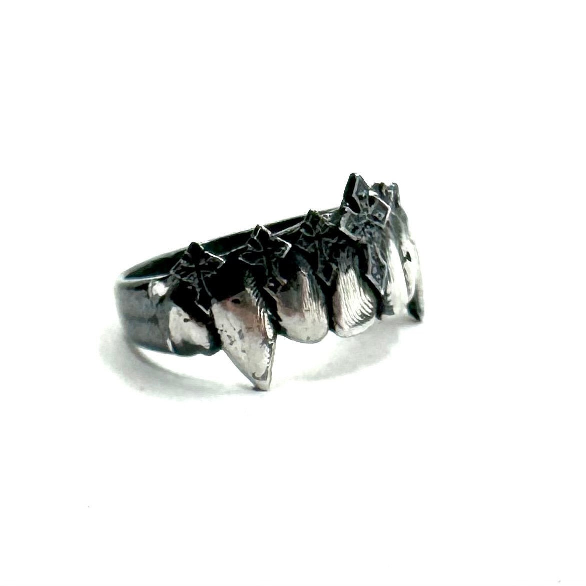 Vampire Fang Ring in Sterling Silver Vampire Werewolf Halloween Witch ...