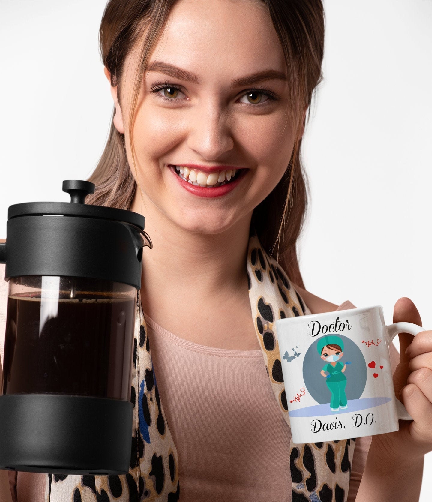Female Doctor Coffee Mug Personalized-add Your Name to Make It Custom ...