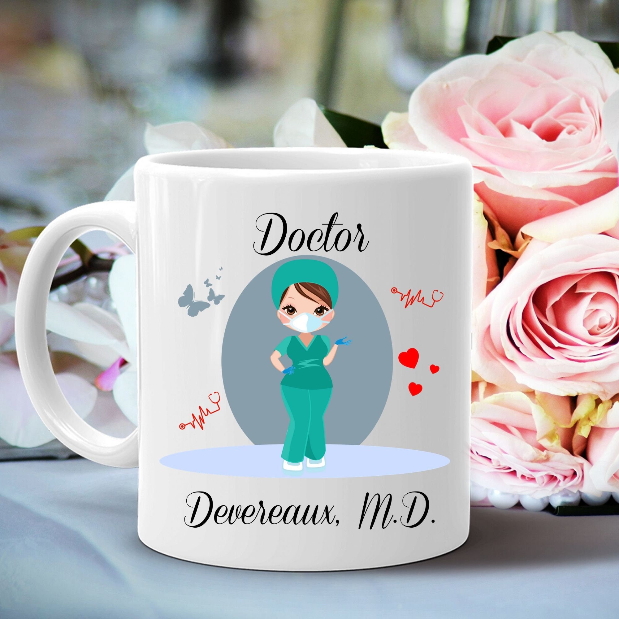 Female Doctor Coffee Mug Personalized-add Your Name to Make It Custom ...