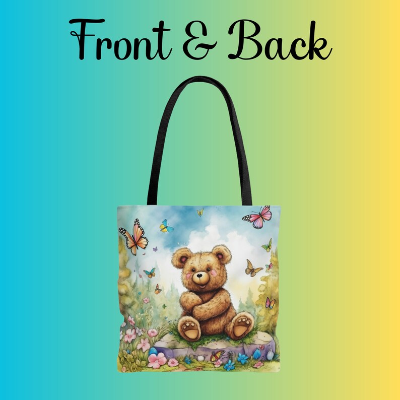 Cute Watercolor Teddy Bear Tote Bag Teddy Bear Lover-gift for - Etsy